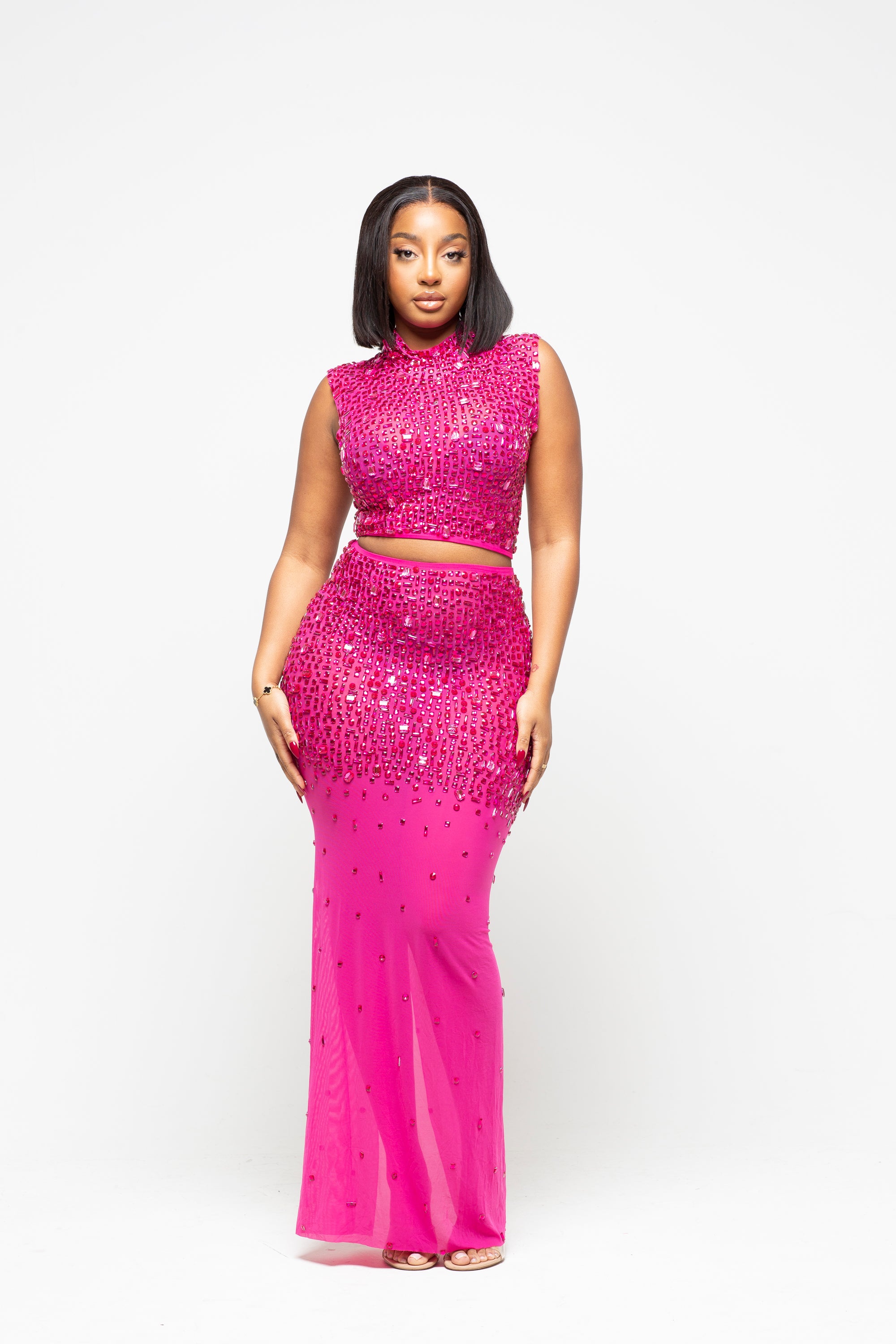 Nessa Fuchsia Pink Two Piece – Denoa Label